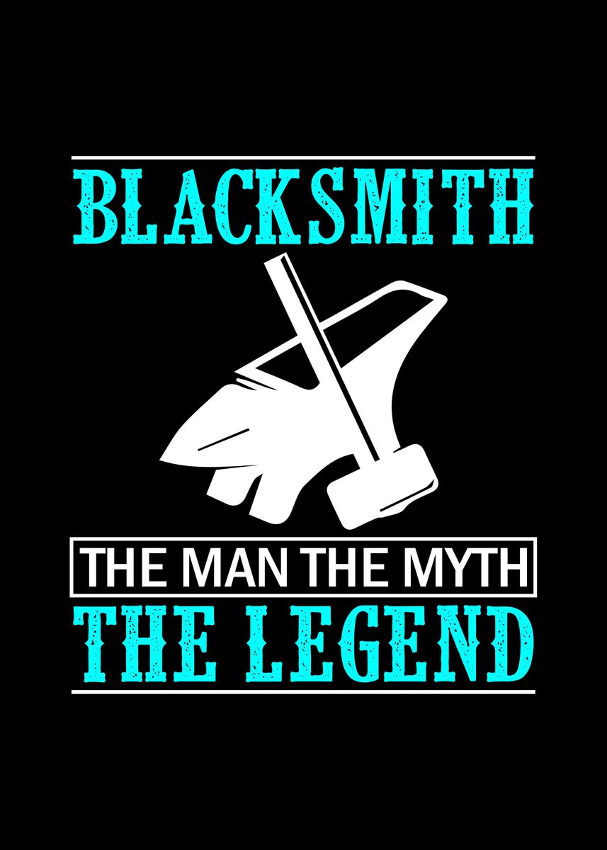 'Blacksmith Blacksmithing' Poster, picture, metal print, paint by ...