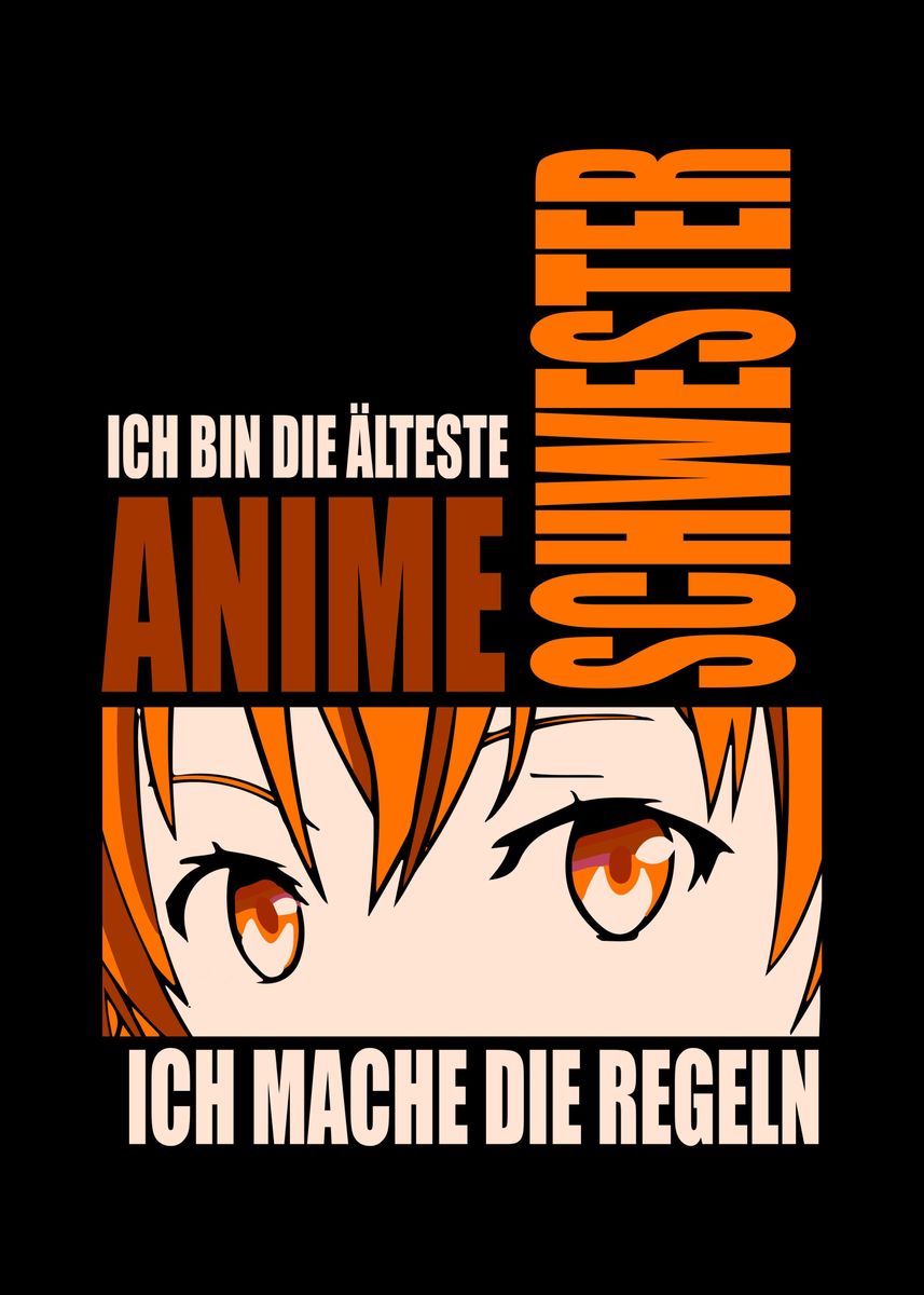 'German Anime' Poster, picture, metal print, paint by Sebastian Wünsche ...