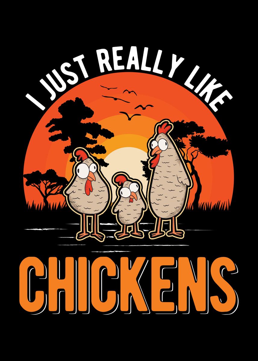 'Chicken Gift' Poster, picture, metal print, paint by FavoritePlates ...