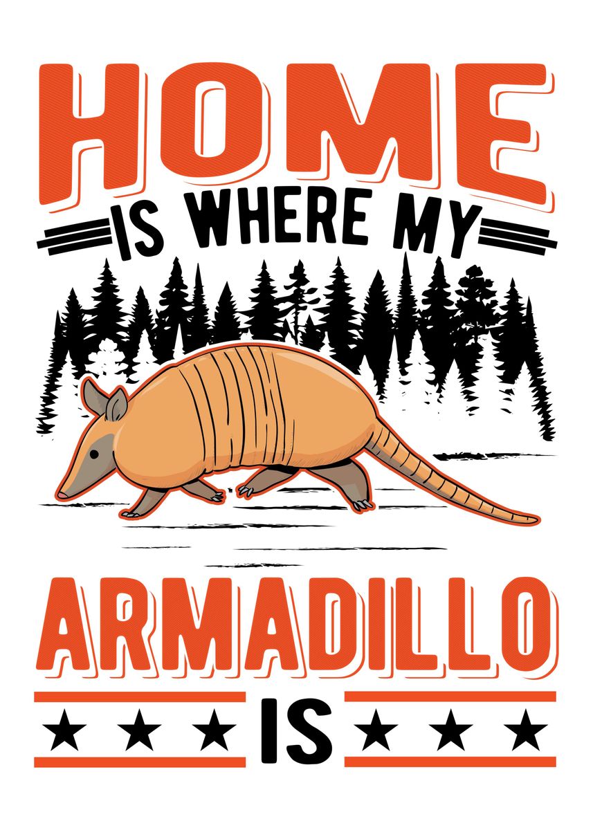 'Armadillo' Poster, picture, metal print, paint by FavoritePlates ...