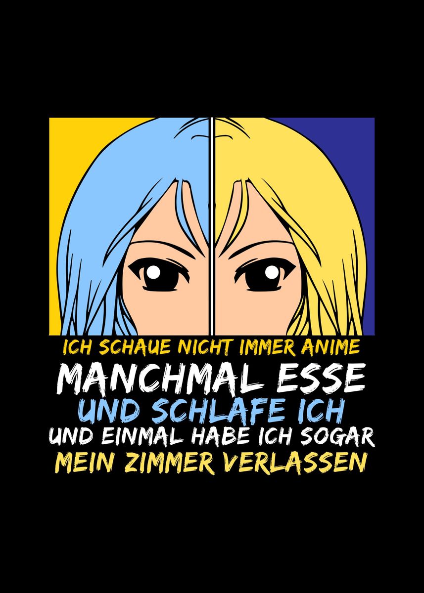 'German Anime' Poster by Sebastian Wünsche | Displate