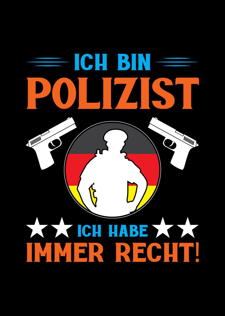 'German Police' Poster, picture, metal print, paint by Sebastian ...