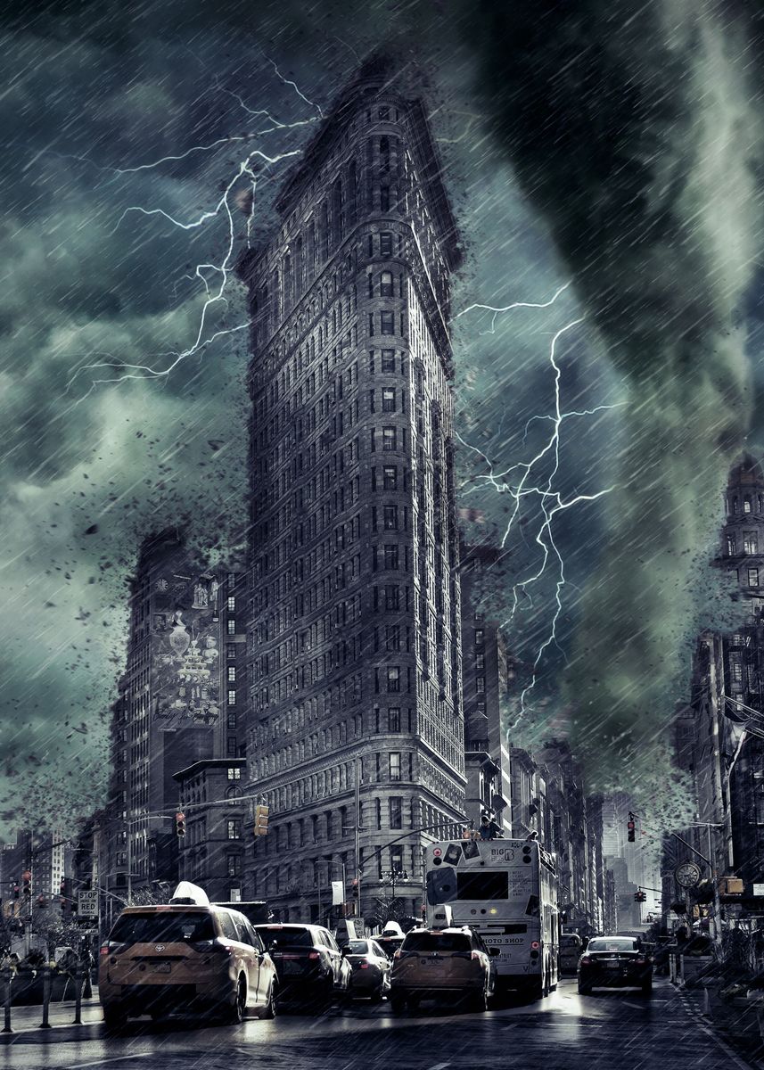 'Horror Apocalypse New York' Poster, picture, metal print, paint by ...