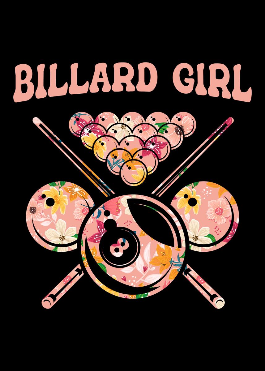 'Billiard Pool Player' Poster, picture, metal print, paint by ...