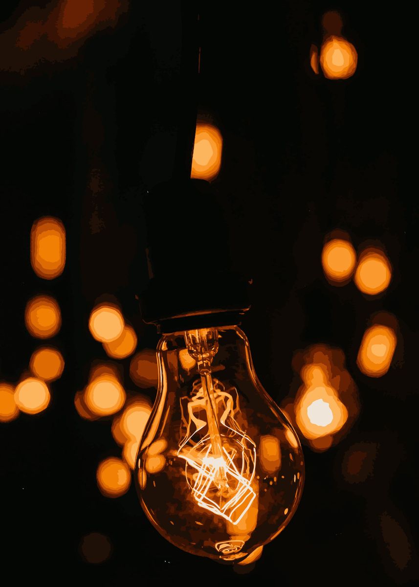 'light bulb decoration 7' Poster, picture, metal print, paint by Trisya ...