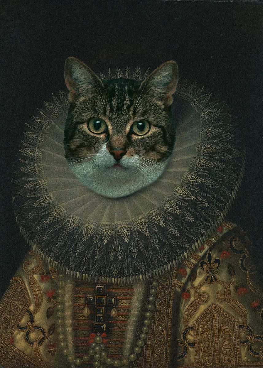 'Catus Maximus' Poster, picture, metal print, paint by Nemanja Trubajic ...