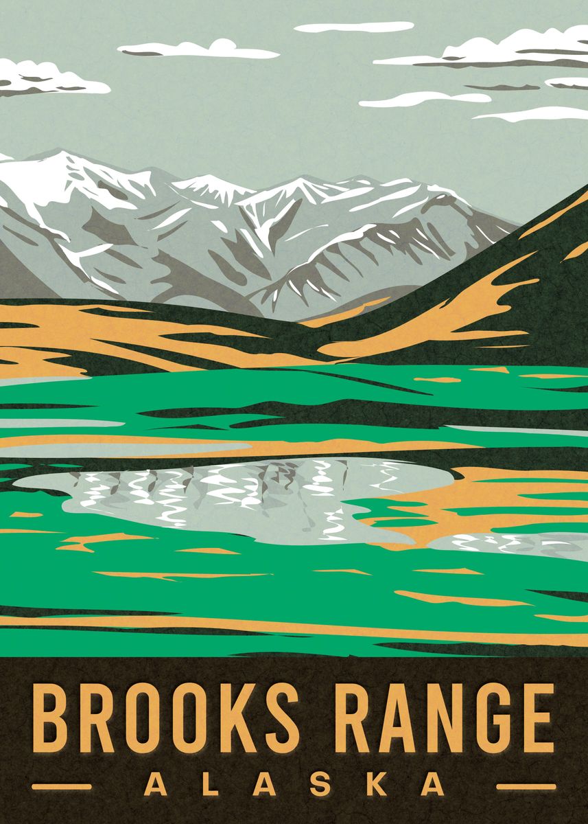 'Brooks Range' Poster, picture, metal print, paint by Jordan Holmes ...