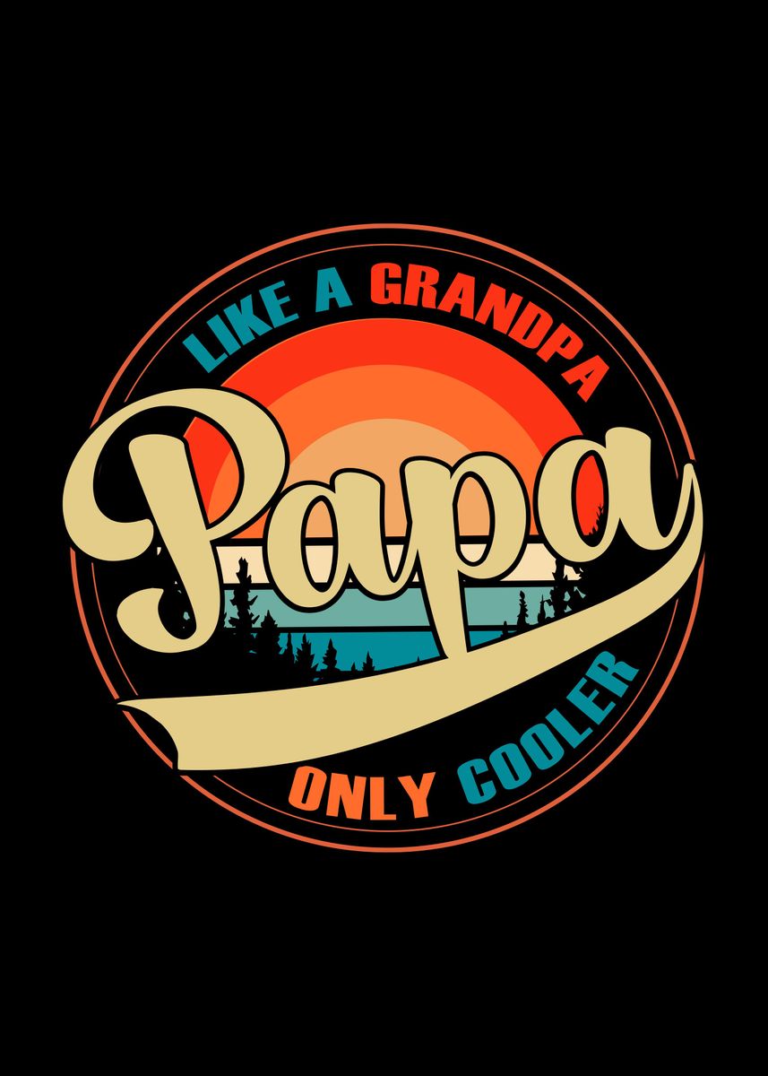 'Papa Family' Poster, picture, metal print, paint by Japan | Displate