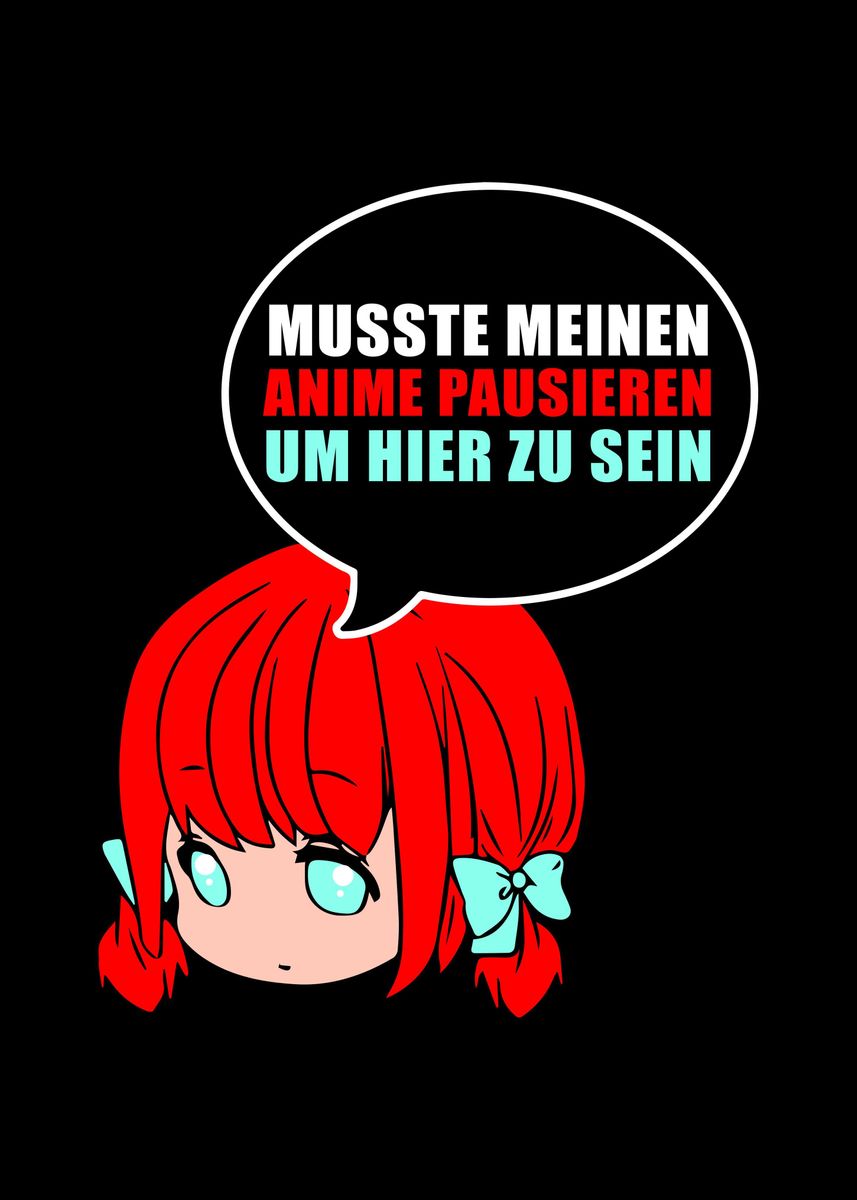 'German Anime' Poster, picture, metal print, paint by Sebastian Wünsche ...