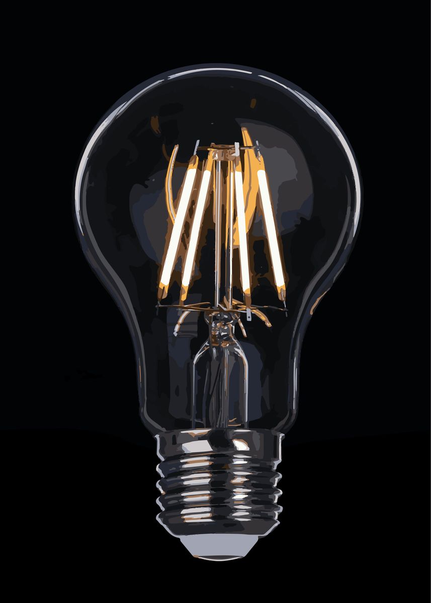 'light bulb decoration 8' Poster by Trisya Art | Displate