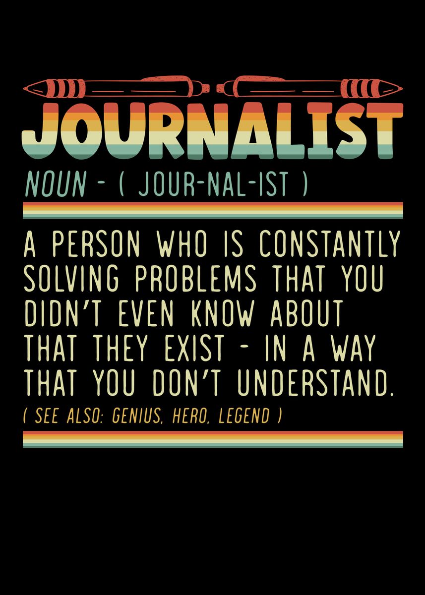 'Journalist Definition' Poster by NAO | Displate