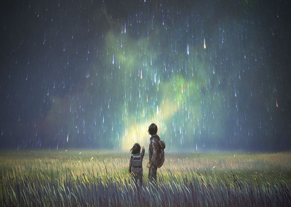 'Rainy stars' Poster by Designersen | Displate
