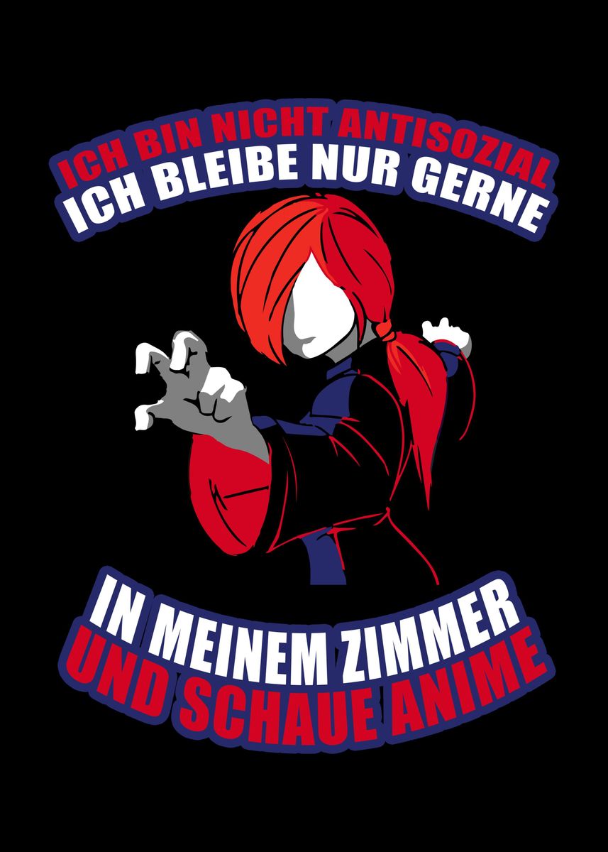 'German Anime' Poster, picture, metal print, paint by Sebastian Wünsche ...