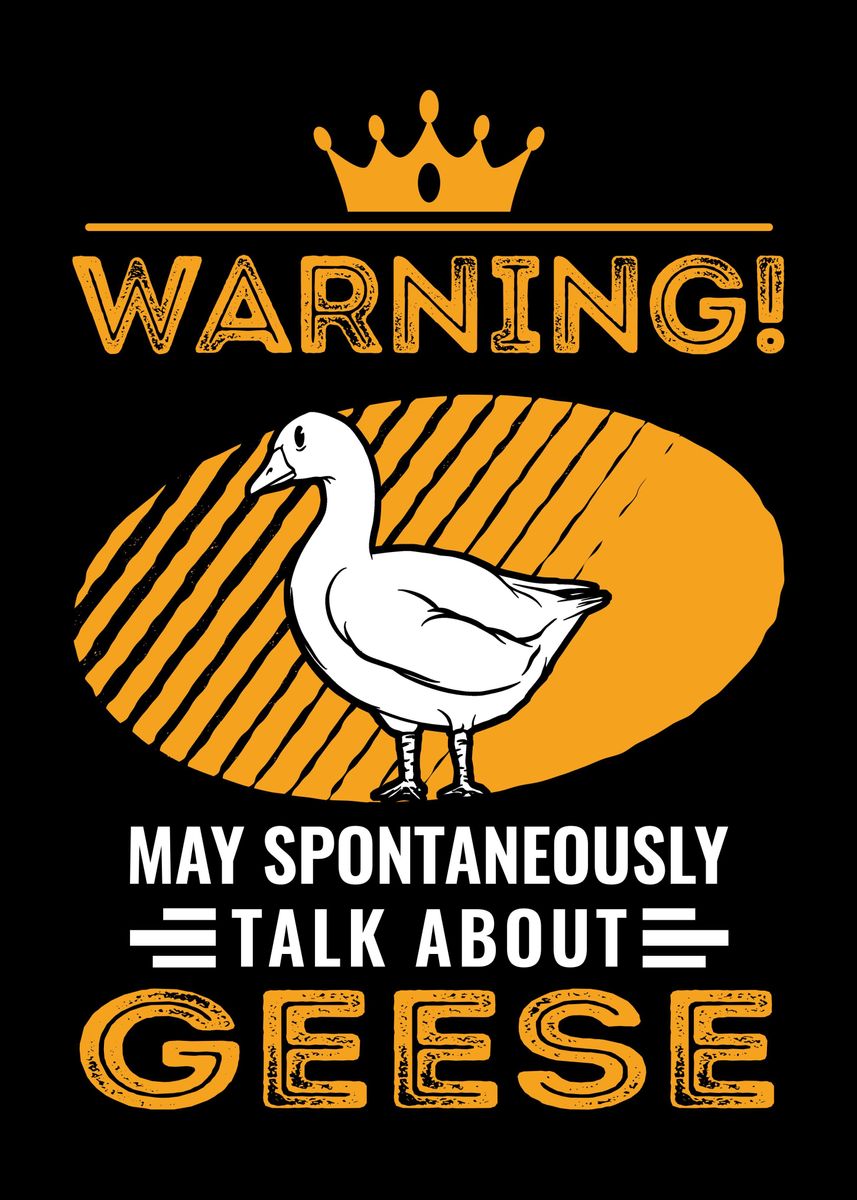 'Goose Geese Farmer' Poster, picture, metal print, paint by ...