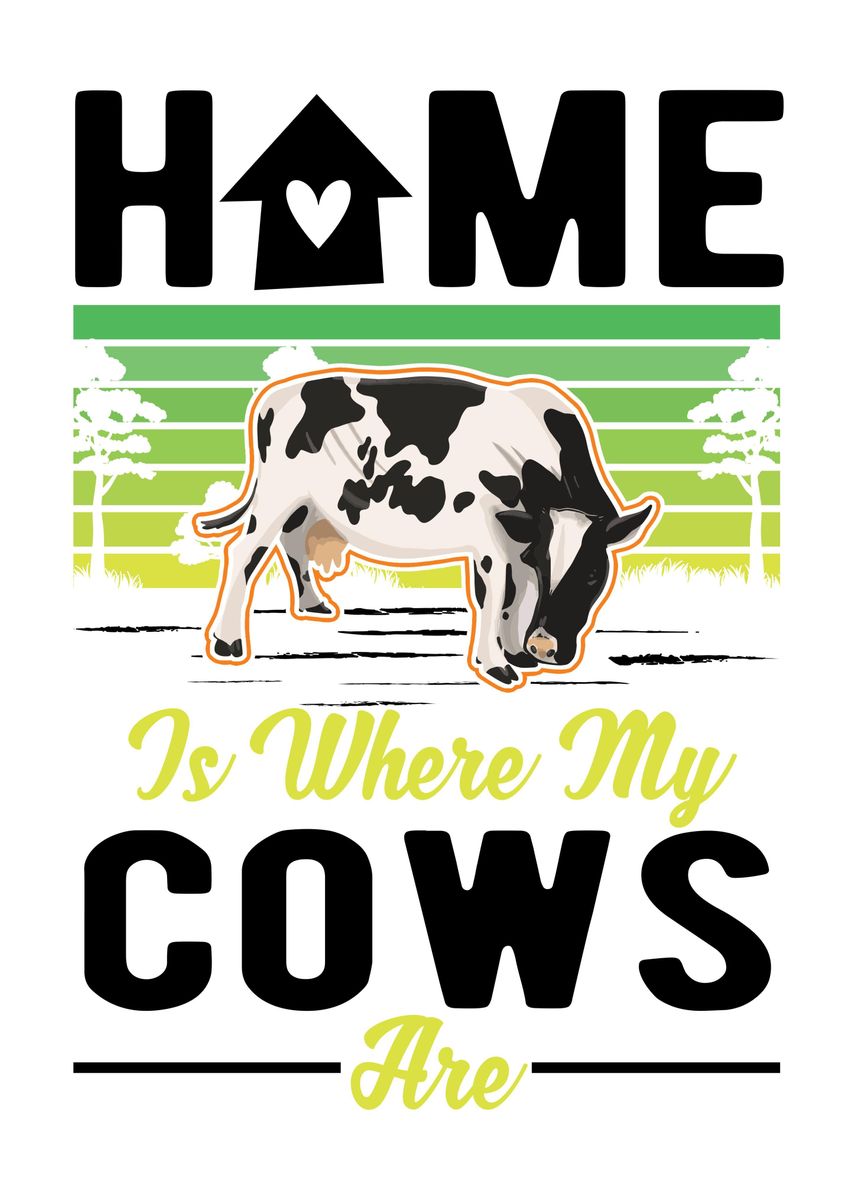 'Cow Farmer Cattle' Poster, picture, metal print, paint by ...