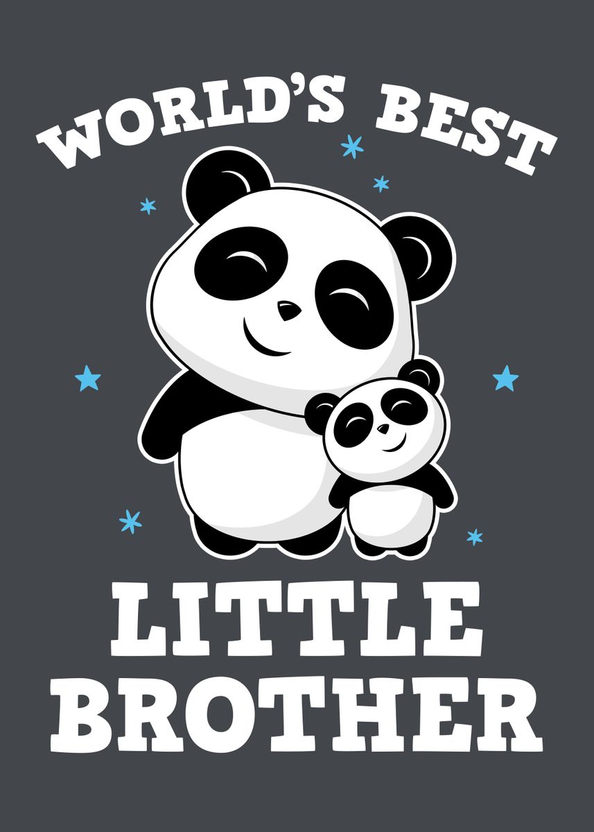 'Worlds Best Little Brother' Poster, picture, metal print, paint by ...
