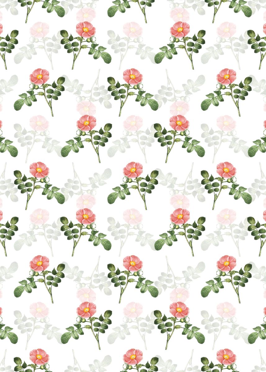 'Japanese Rose Pattern' Poster, picture, metal print, paint by Holy ...