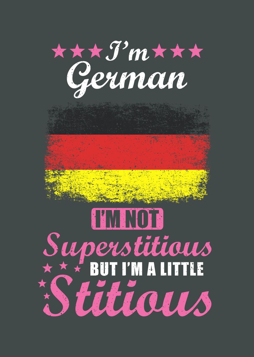 'German Gift Funny Saying' Poster by schmugo | Displate