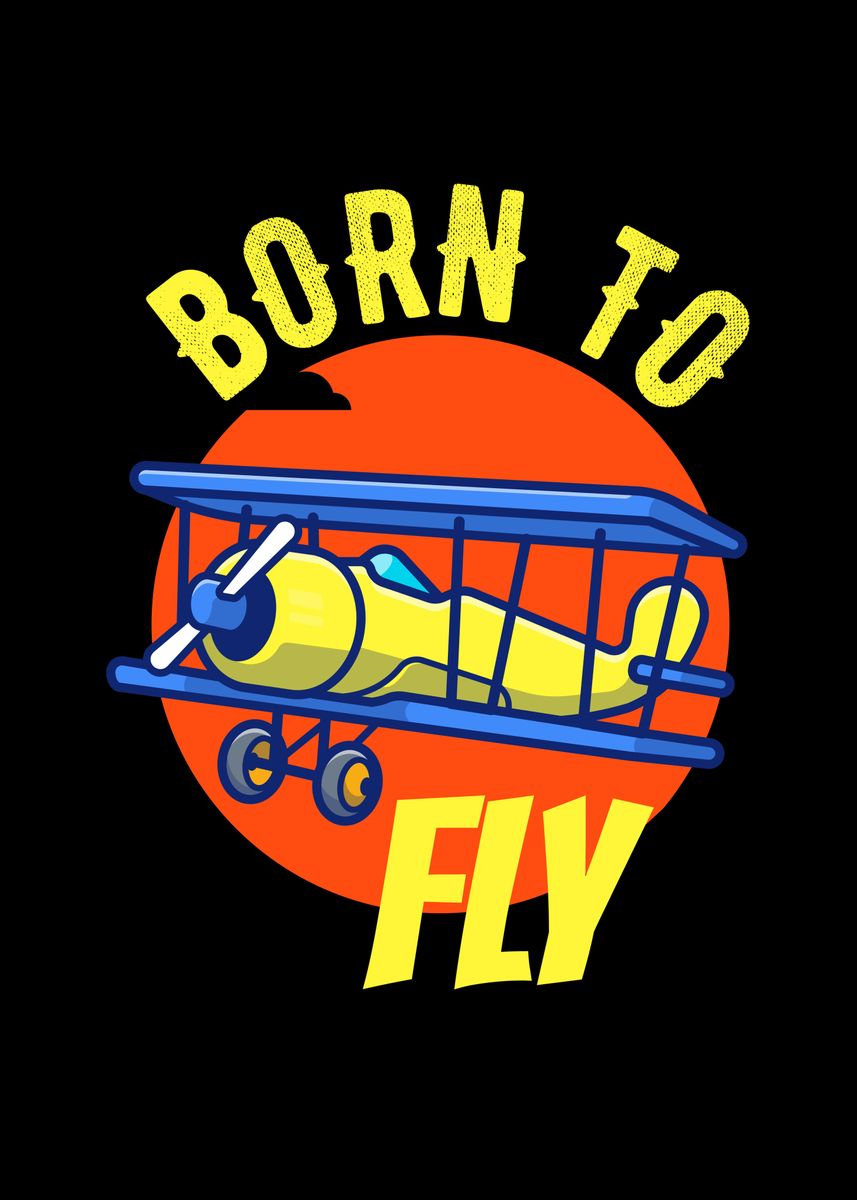 'Born To Fly' Poster, picture, metal print, paint by ZS C O M M E R C E ...