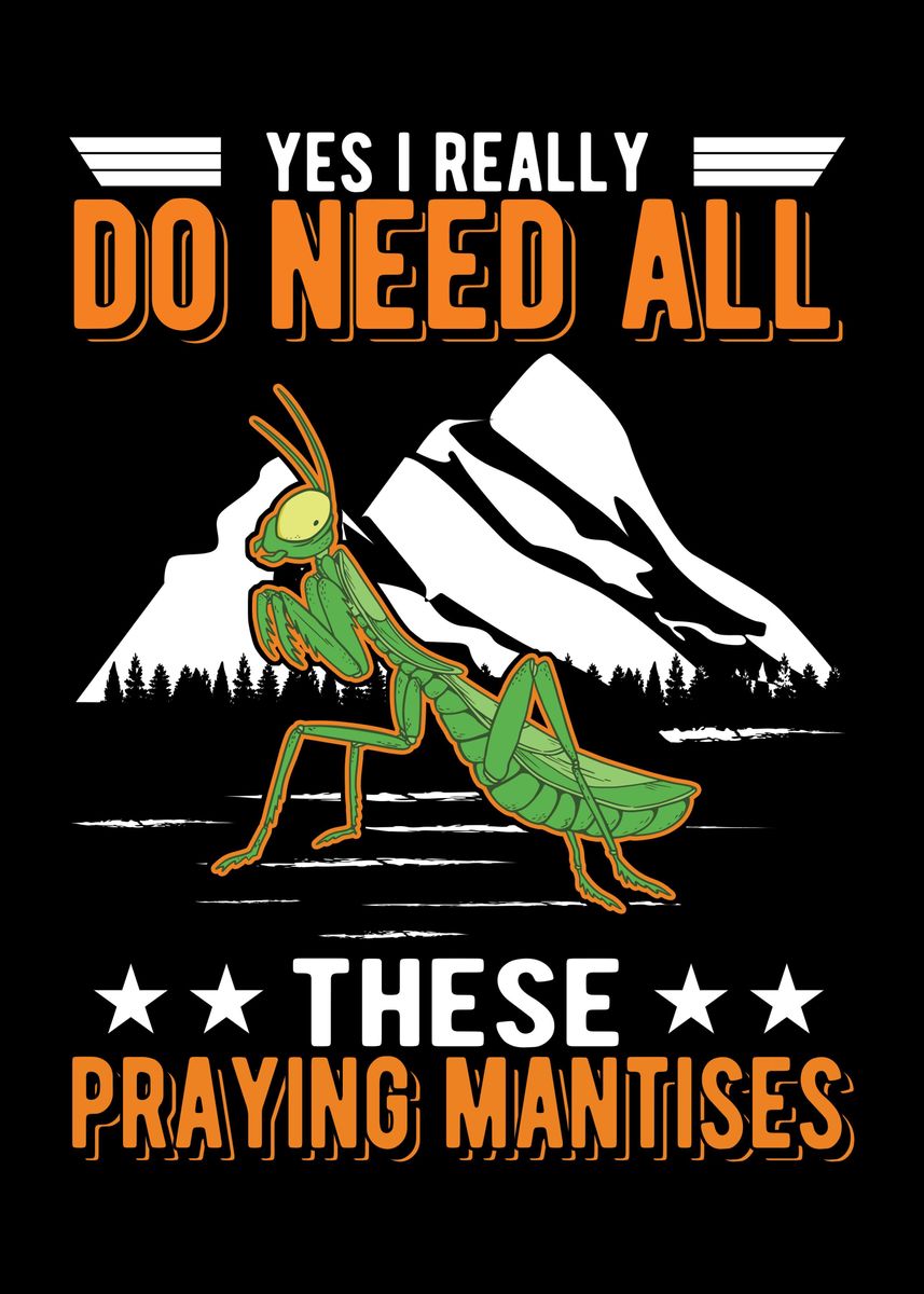 'Praying Mantis' Poster, picture, metal print, paint by FavoritePlates ...