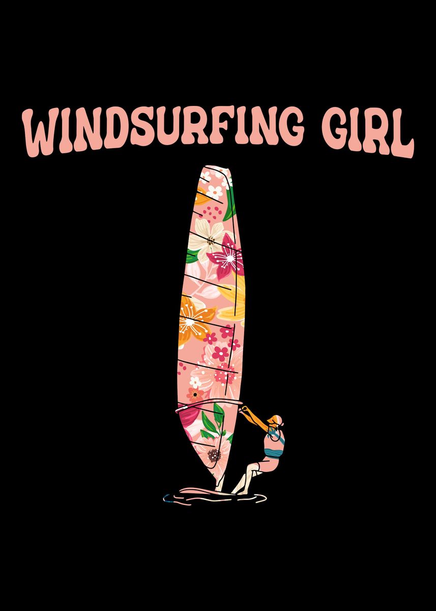 'Windsurfing Windsurf' Poster, picture, metal print, paint by ...