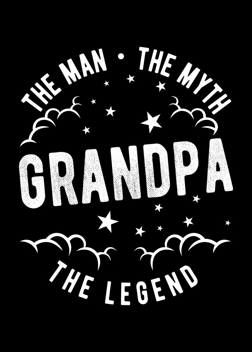 'Grandpa Legend Granddad' Poster by professionaldesigns | Displate