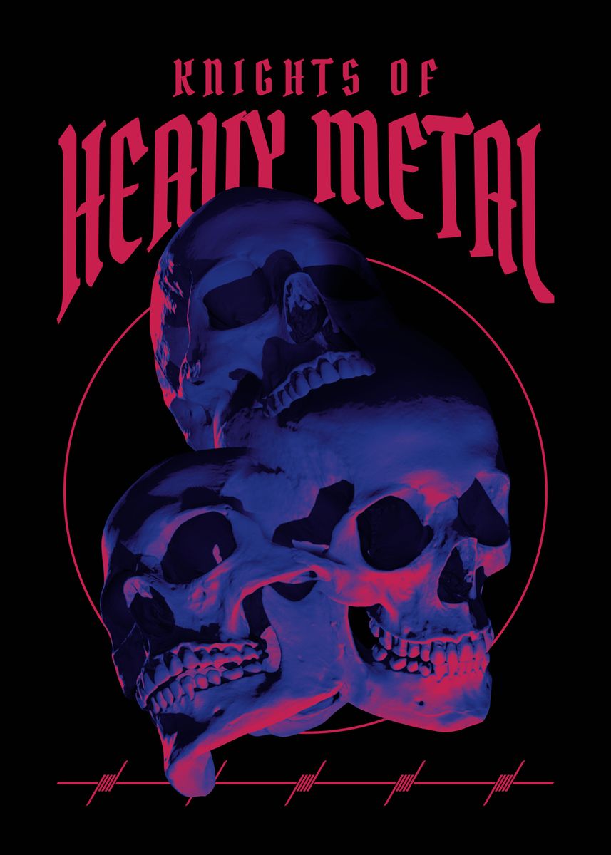 'Heavy metal metalhead rock' Poster, picture, metal print, paint by ...