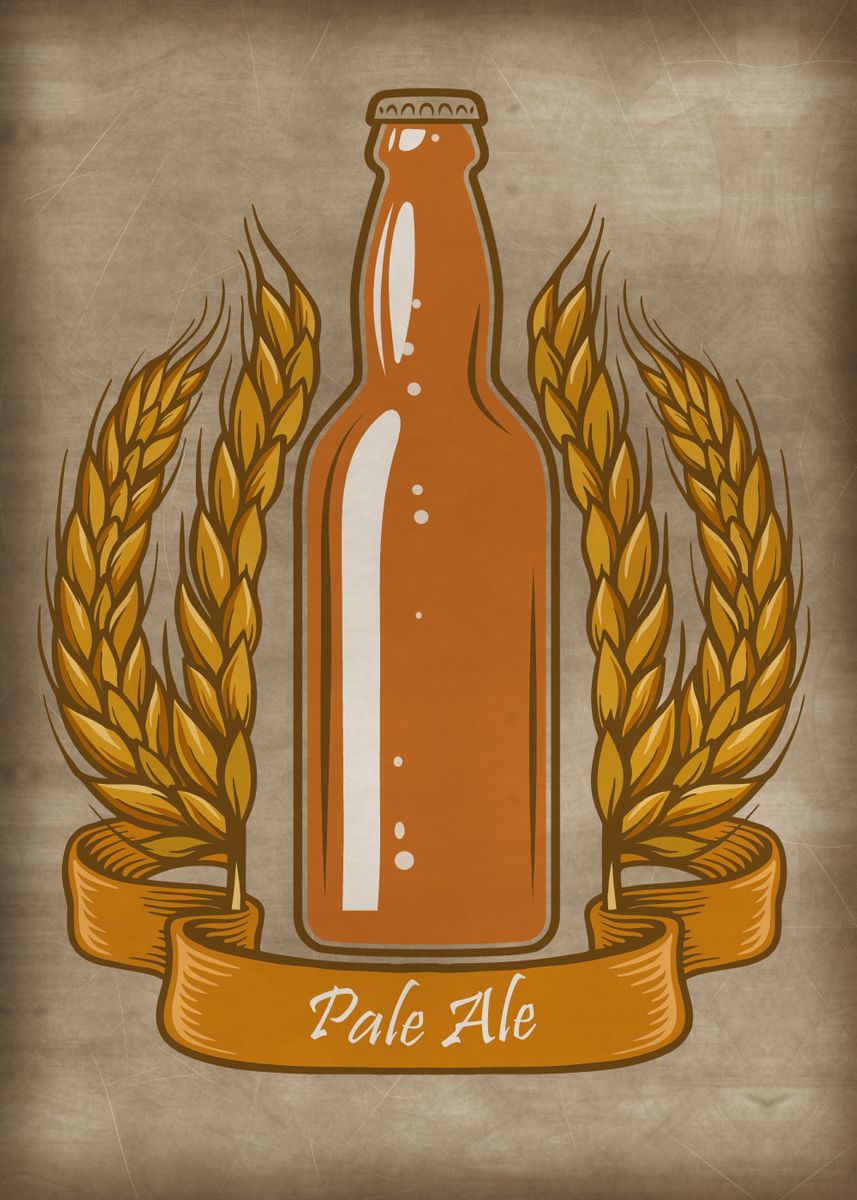 'Pale Ale Beer' Poster, picture, metal print, paint by XandYart | Displate