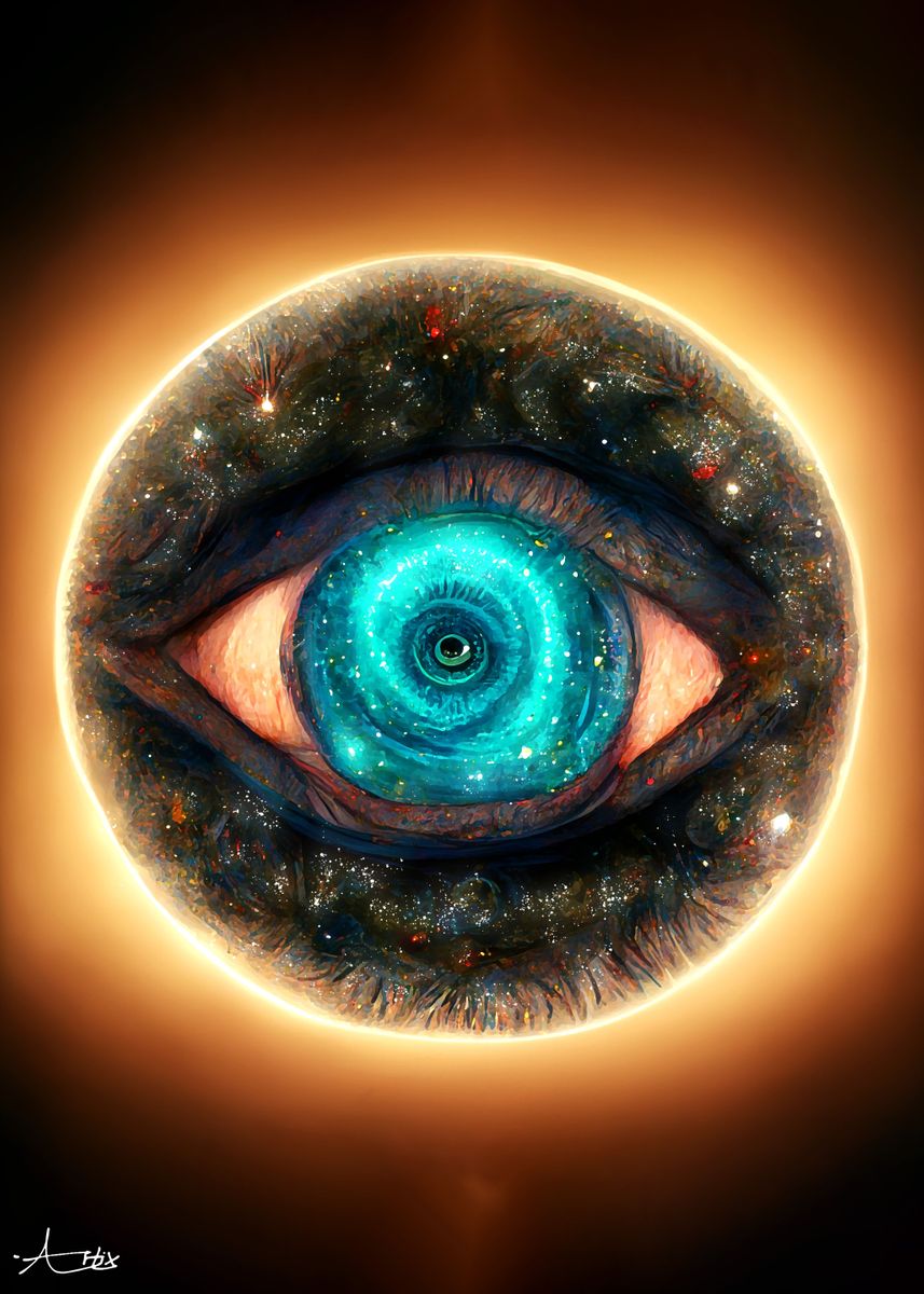 'Eye of the universe' Poster, picture, metal print, paint by Artix ...