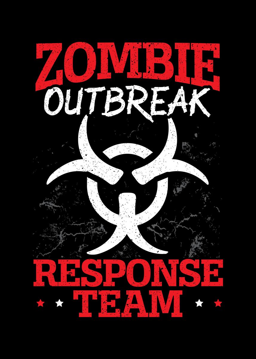 'Zombie Outbreak' Poster, picture, metal print, paint by NAO | Displate