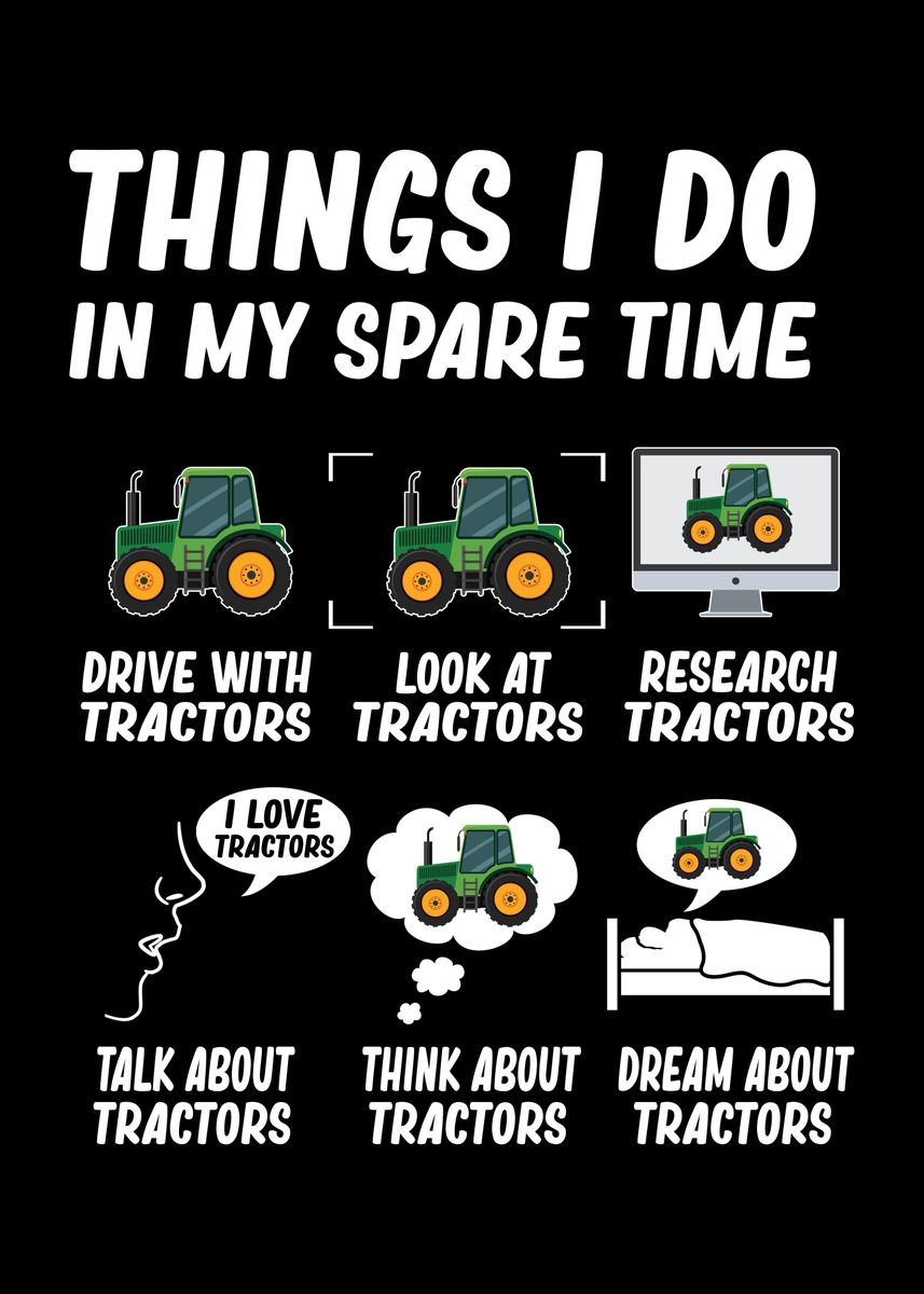 'Tractor Farming Tractors' Poster, picture, metal print, paint by ...