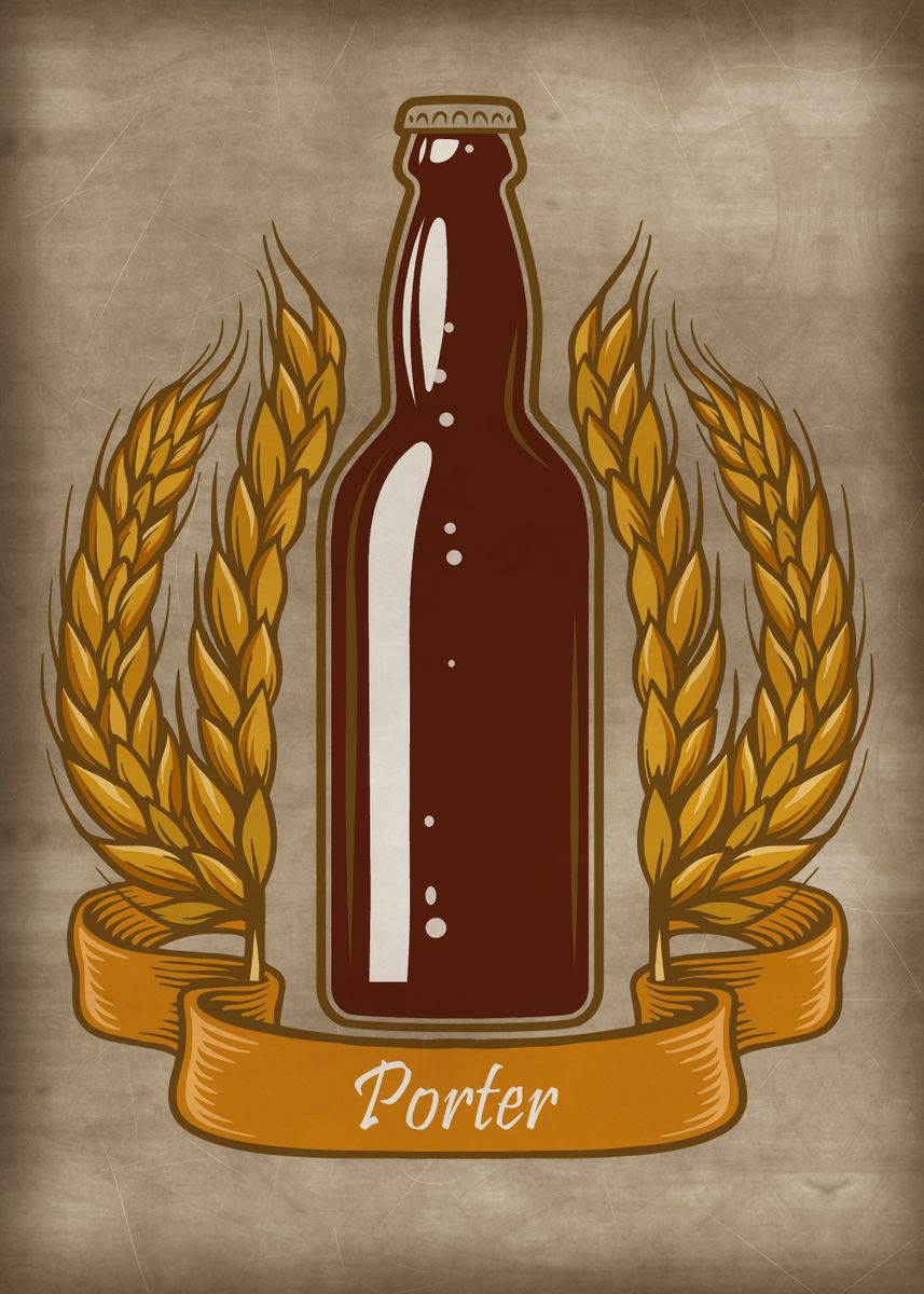 'Porter Beer' Poster by XandYart | Displate