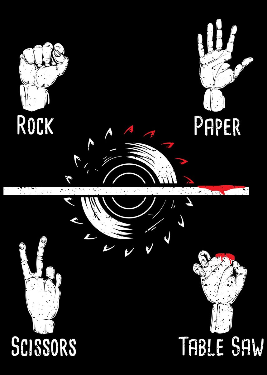 'Rock Paper Scissors Table ' Poster by DesignsByJnk5 | Displate