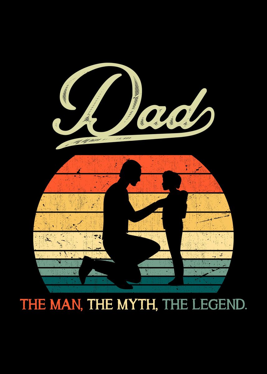 'Dad Daughter Proud Daddy' Poster by professionaldesigns | Displate