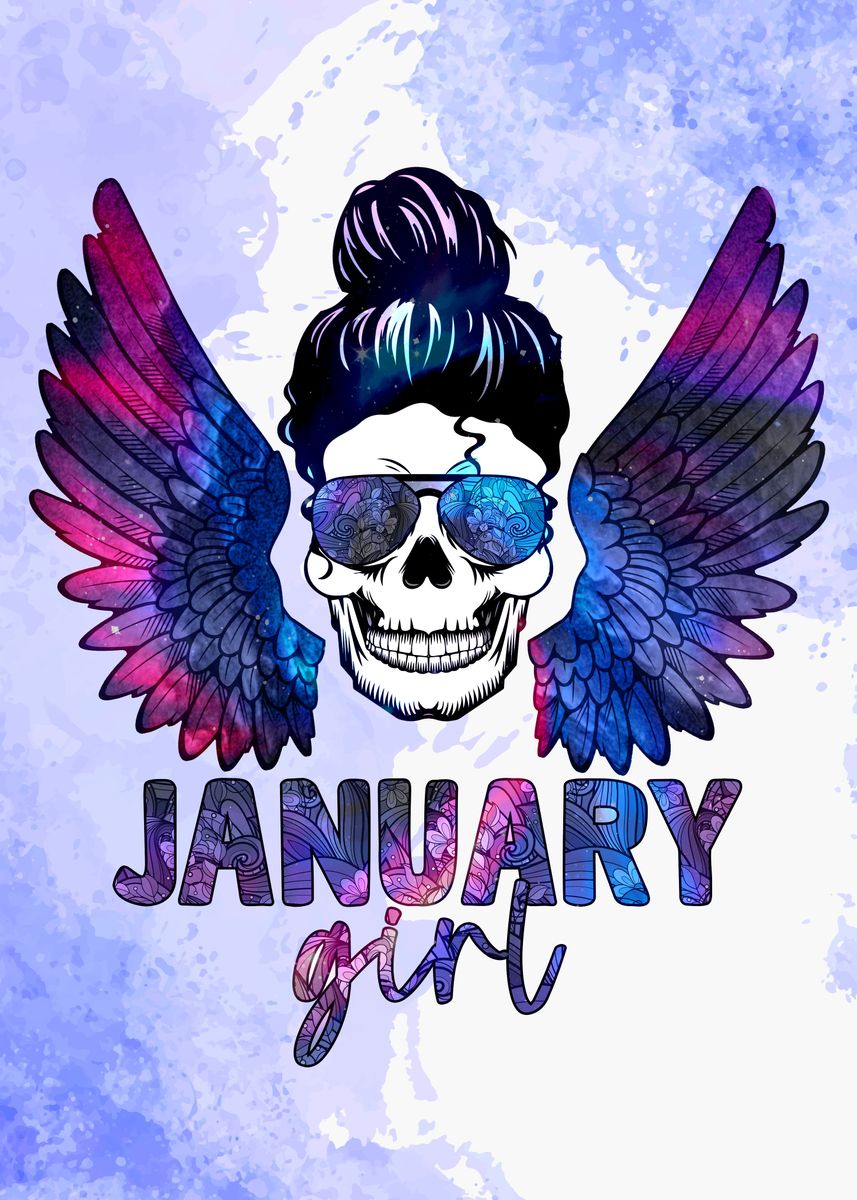 'january girl galaxy' Poster, picture, metal print, paint by du giang ...