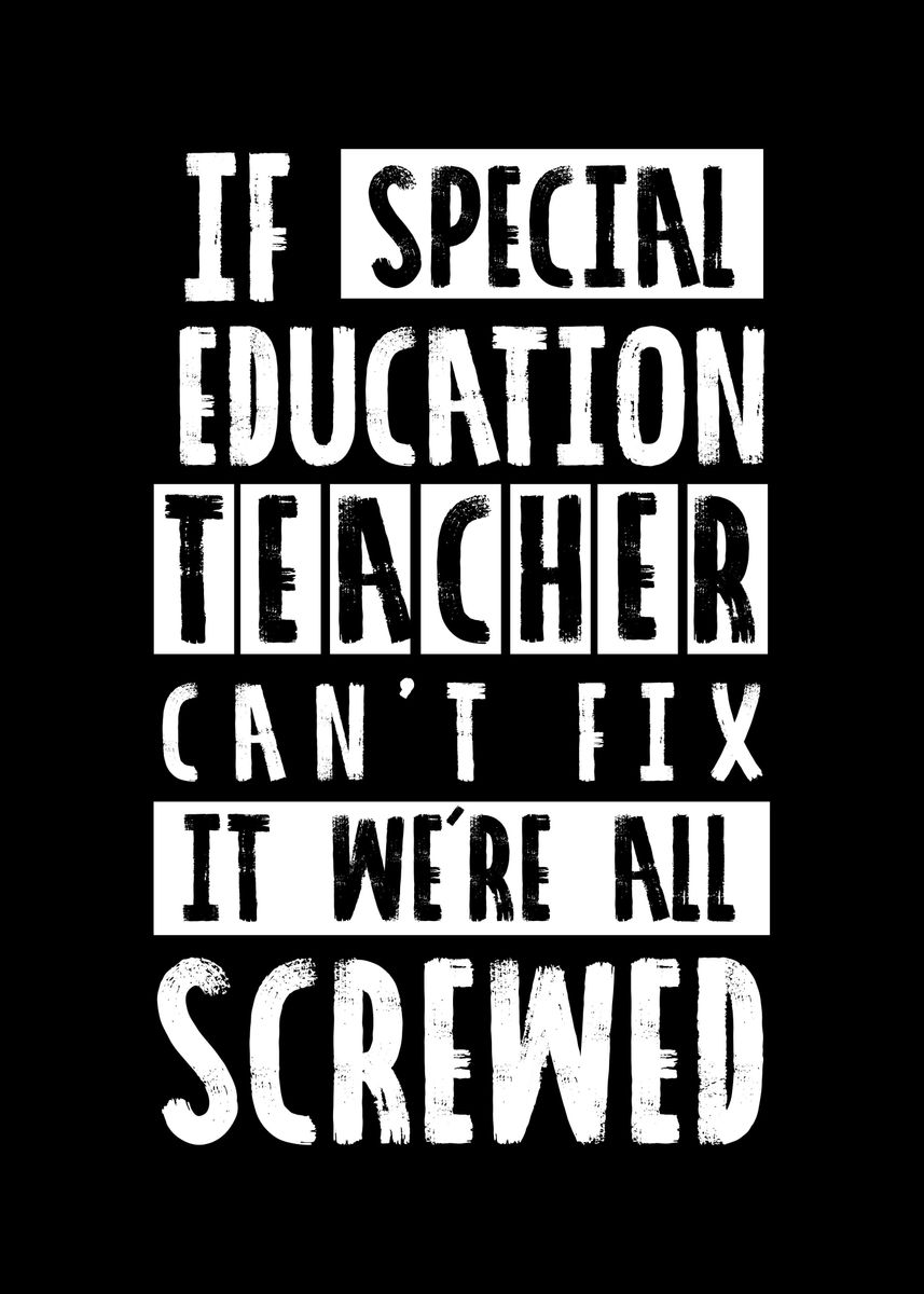 'Sped Teacher' Poster, picture, metal print, paint by Sebastian Wünsche ...