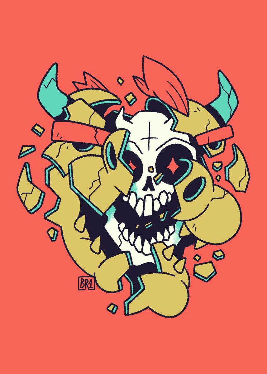 'Devil Boos' Poster, picture, metal print, paint by Bruno Pires | Displate