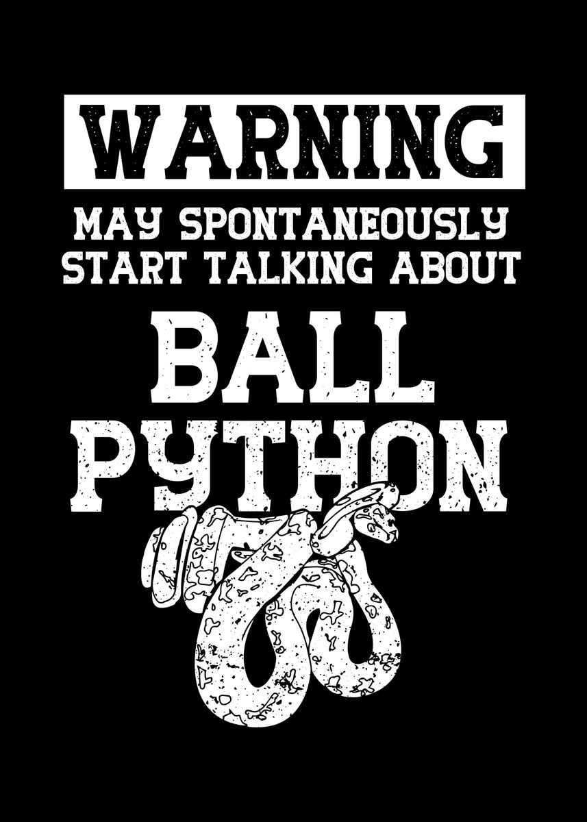 'Ball python' Poster, picture, metal print, paint by Sebastian Wünsche ...