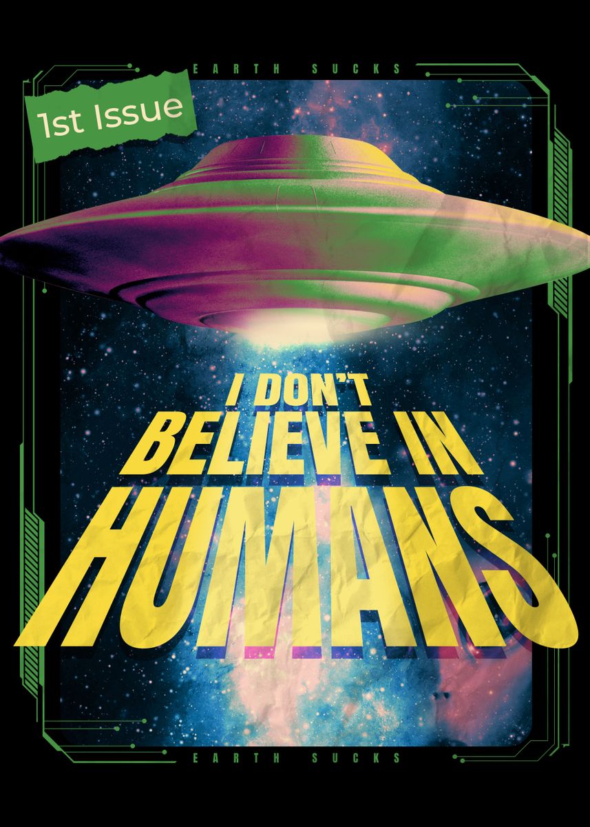 'aliens ufo space scifi ' Poster, picture, metal print, paint by ...