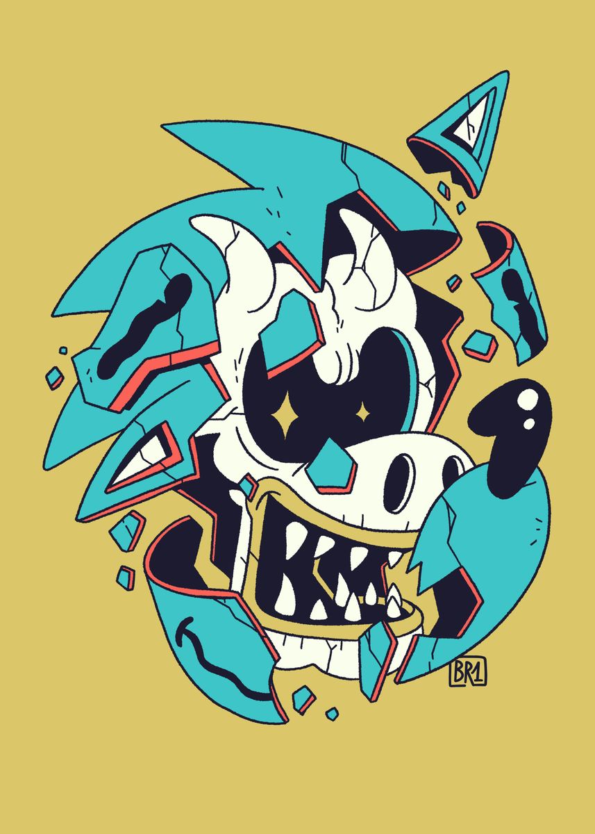 'Blue Devil' Poster, picture, metal print, paint by Bruno Pires | Displate