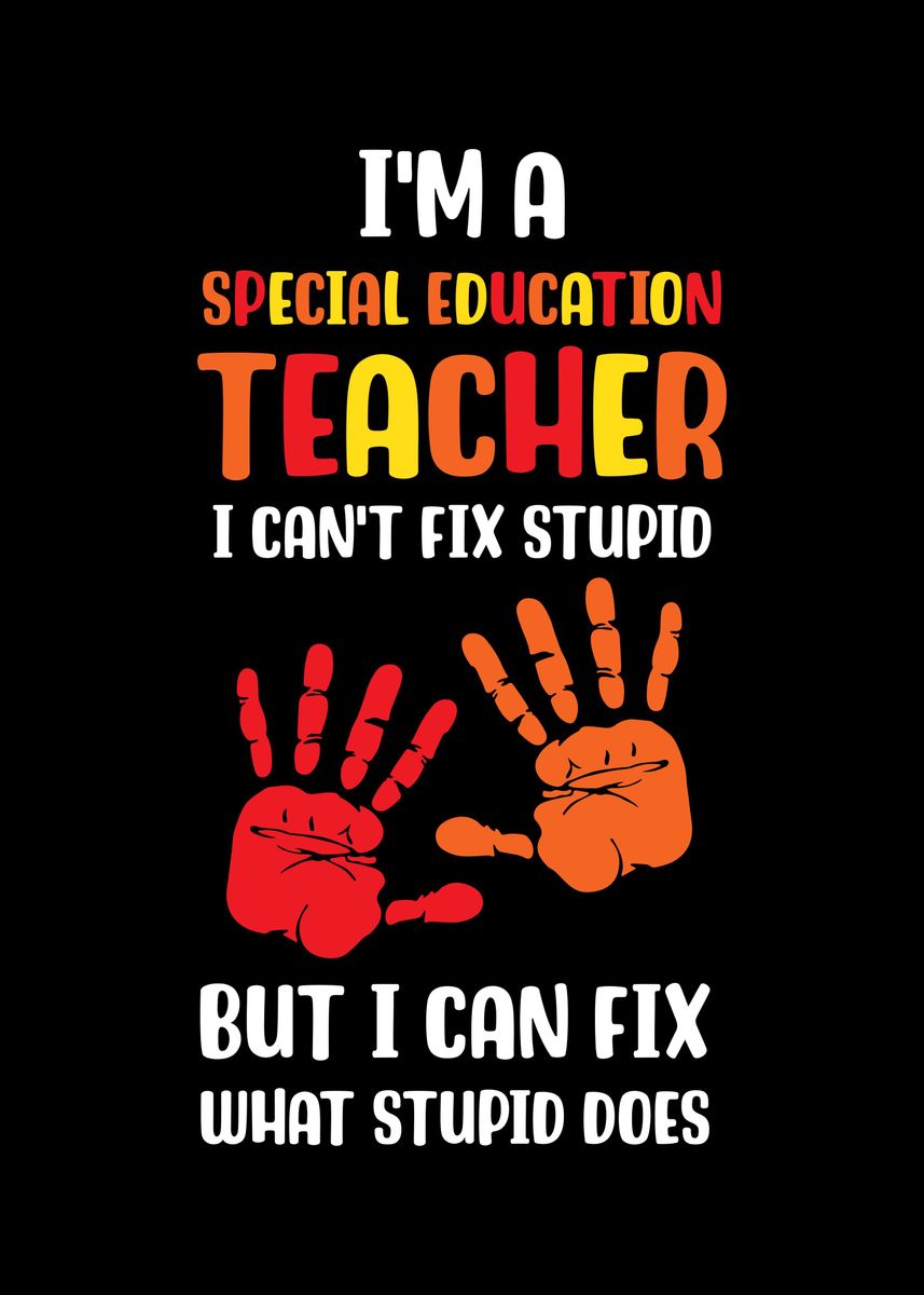 'Sped Teacher' Poster, picture, metal print, paint by Sebastian Wünsche ...