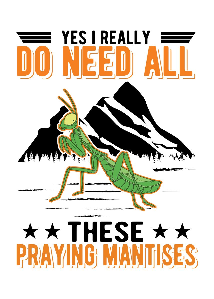 'Praying Mantis' Poster, picture, metal print, paint by FavoritePlates ...