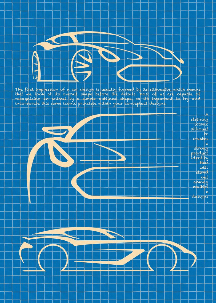 'Hyper car blueprint' Poster, picture, metal print, paint by Aiden ...