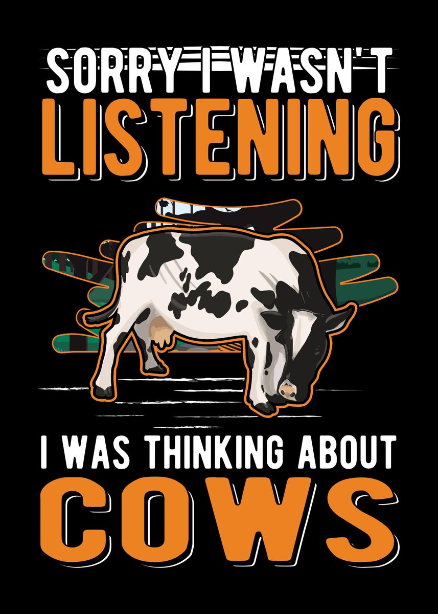 'Cow Farmer Cattle' Poster, picture, metal print, paint by ...