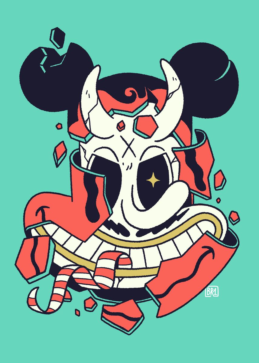 'Real Devil Face' Poster, picture, metal print, paint by Bruno Pires ...