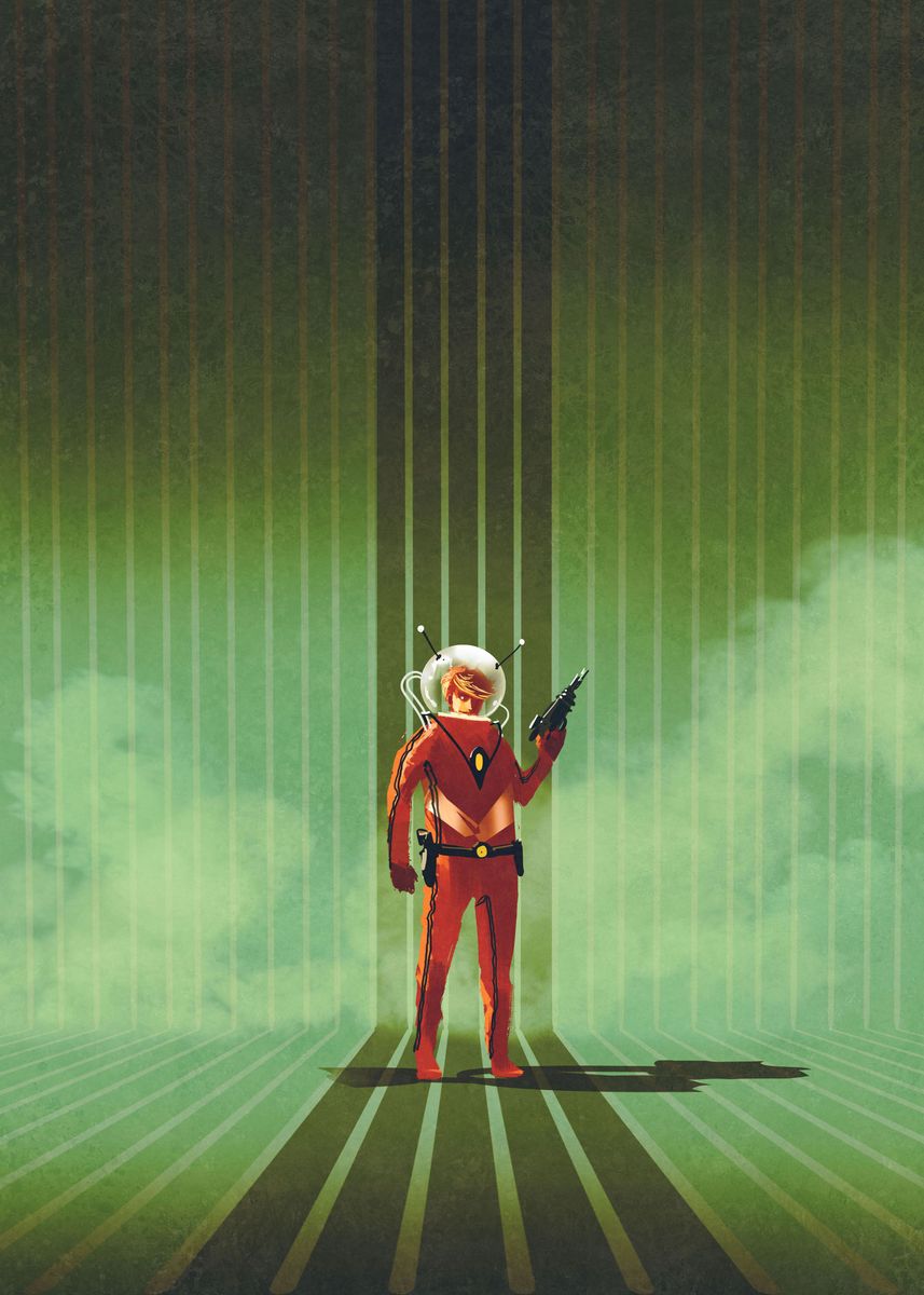 'The spaceman' Poster, picture, metal print, paint by Designersen ...