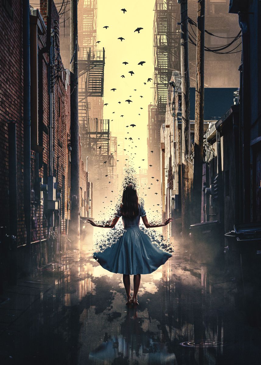 'Fly Away' Poster, picture, metal print, paint by Adam Cousins | Displate