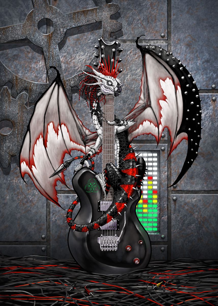 'Tech N Dustrial Dragon' Poster, picture, metal print, paint by Stanley ...