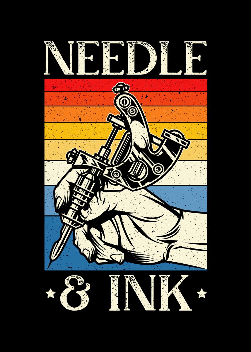 'Needle And Ink' Poster, picture, metal print, paint by NAO | Displate