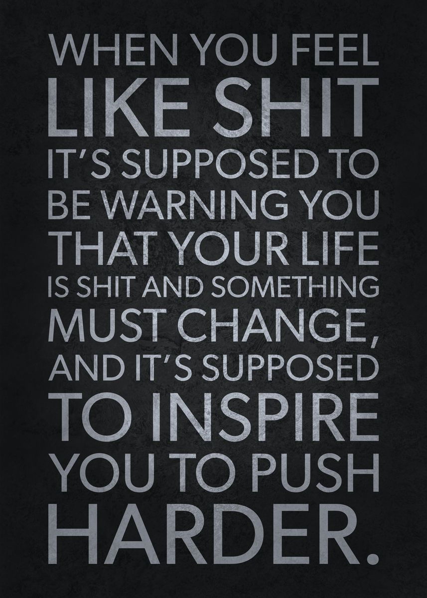 'Push Harder' Poster, picture, metal print, paint by CHAN | Displate